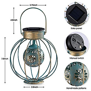 Hanging Solar Lanterns Table Lamp Flower Pattern¡­