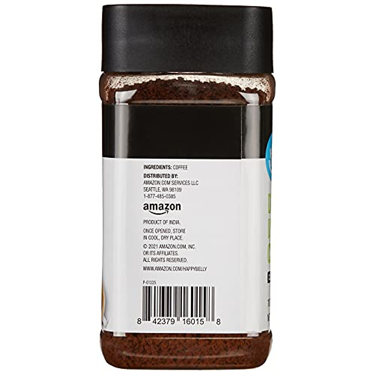 Amazon Brand - Happy Belly Classic Roast Decaf Instant Coffee, 7 Ounces