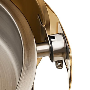 Round Chafing Dish Buffet Set, 6.4QT Stainless Steel Chafer for Catering Buffet Warmers Sets with Clear Lid, High Grade Gold Food Warmers for Parties, Wedding, banquets