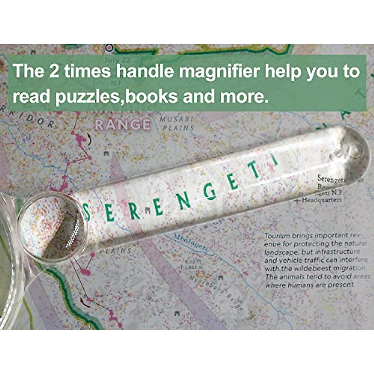 Staoptics 3 IN1 Magnifying Glass 3X 2X 10X Transparent Handheld Magnifier for Kids Seniors Reading Small Prints &Low Vision Macular Degeneration