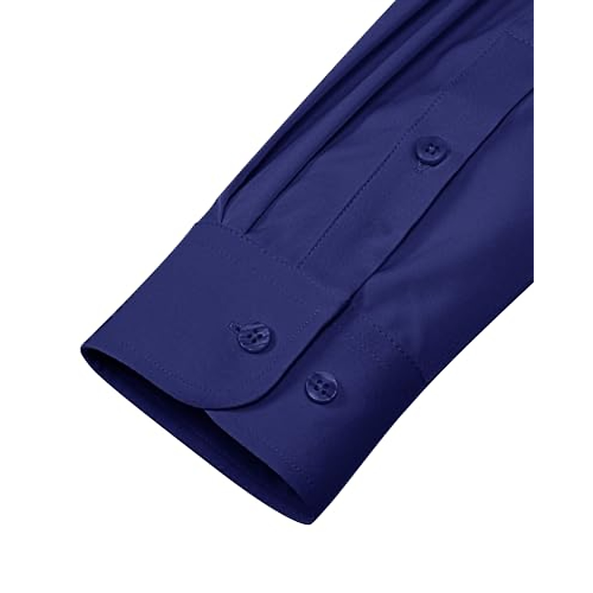 Alimens & Gentle Men's Dress Shirts Transitional Weather Long Sleeve Stretch Wrinkle-Free Button Down Navy