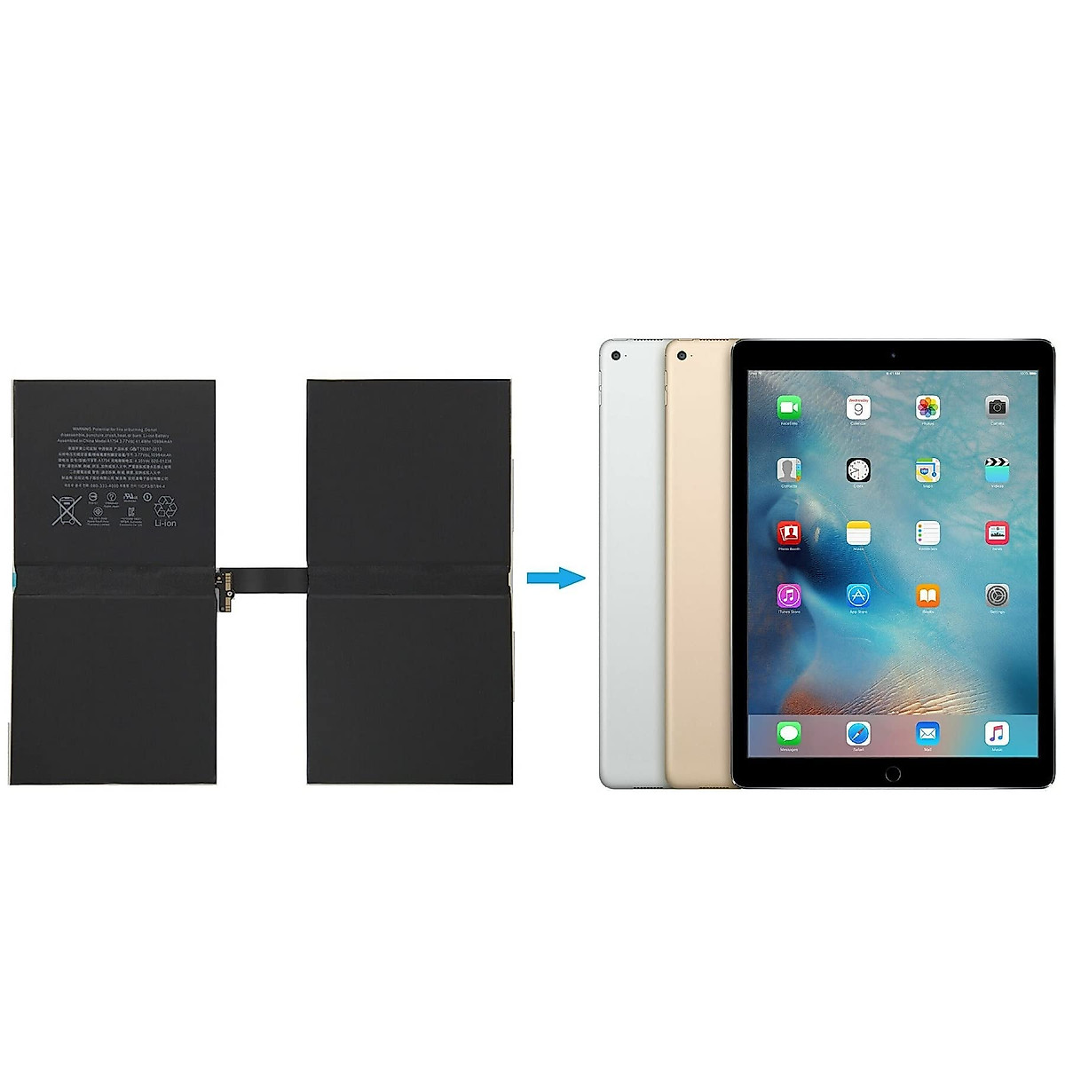 TTIMORE A1754 Battery for iPad Pro 12.9" 2nd Gen A1670 A1671 A1821