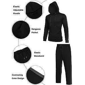 COOFANDY Men Jogging Suits 2 Piece Warm Up Tracksuit Lightweight Sweatsuits for Men
