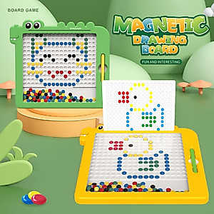 Magnetic Drawing Board for Toddlers & Kids, Rylieditason Montessori Educational Preschool Toy, Large Doodle Board with Magnetic Pen and Beads, Travel Toys for 3 4 5 6 Year Old Boys Girls (Green)