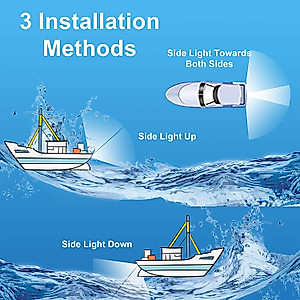 HUSUKU SOOP3 Plus (2.0) 84LED 180° Marine Led Lights Underwater Boat Light Upgraded Waterproof Stainless Steel High Luminance Unique Design (White) 1 PCS