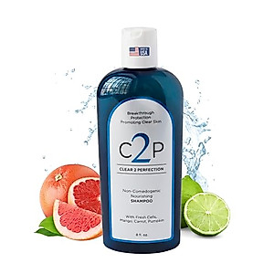 Non-Comedogenic Clear 2 Perfection Shampoo - Sulfate & Paraben-Free for Clear, Healthy Skin & Hair - Esthetician Formulated