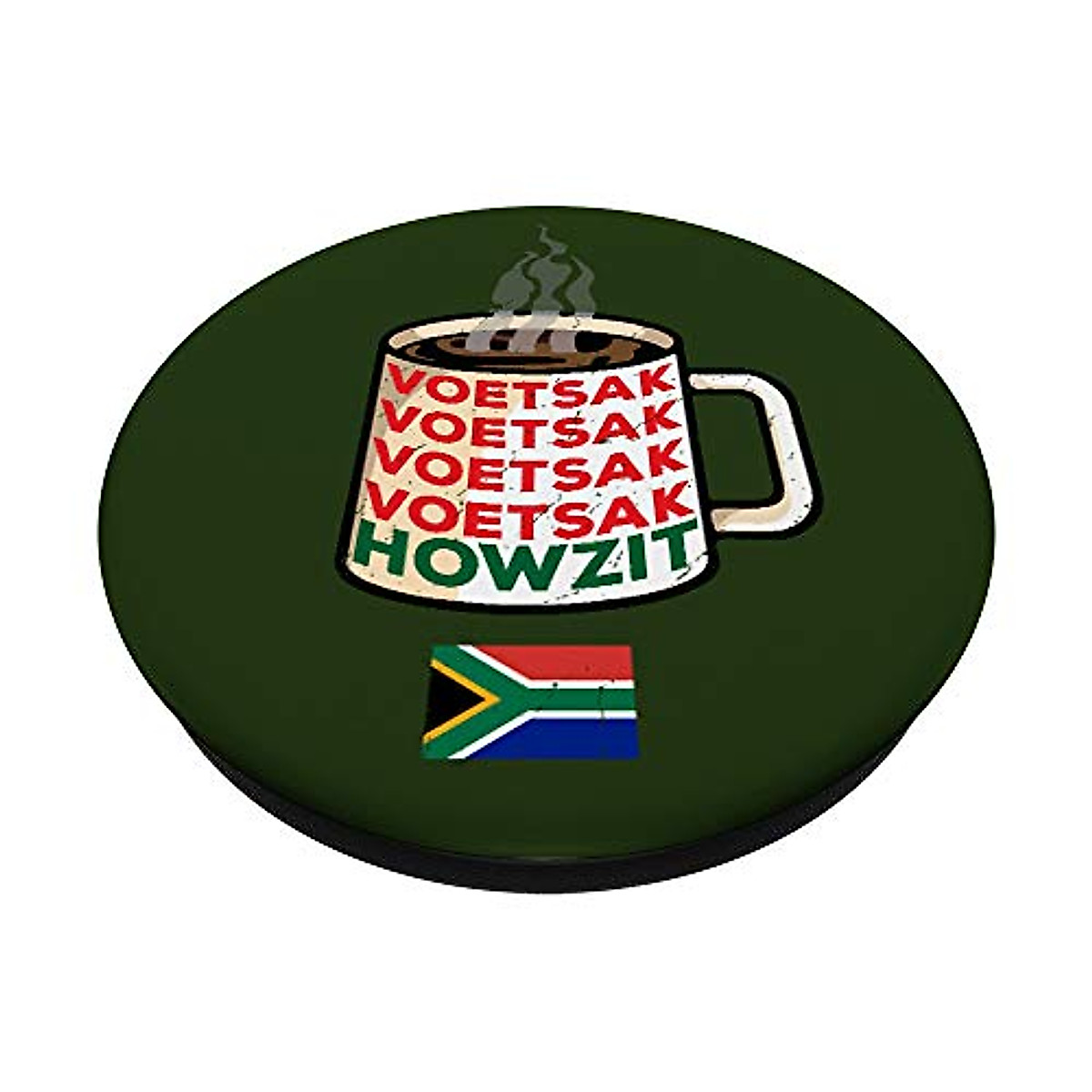 Coffee Warning Voetsek South Africa Funny Howzit PopSockets PopGrip: Swappable Grip for Phones & Tablets