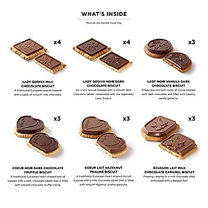 Godiva Chocolatier Assorted Chocolate Box of Biscuits, 20 pc., 5.8 ounces