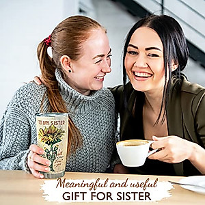 Sister Sunshine 20oz Stainless Steel Tumbler - Sisters Gifts from Sister - Birthday Gifts for Sister, Sister Christmas Gifts, Valentines Day Gifts for Sister