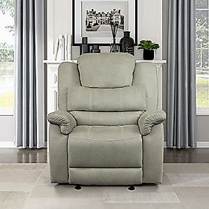 Lexicon Saffold Manual Glider Reclining Chair, Gray