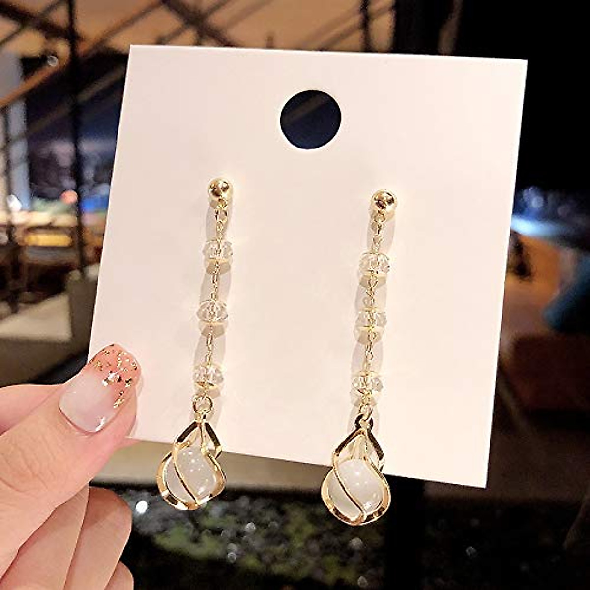 TERRYYO Women's Dangle Earrings - 3 Pairs, Hypoallergenic, Stainless Steel, 14K Gold Plated, Lightweight, Easy to Wear, Ideal for Any Occasion