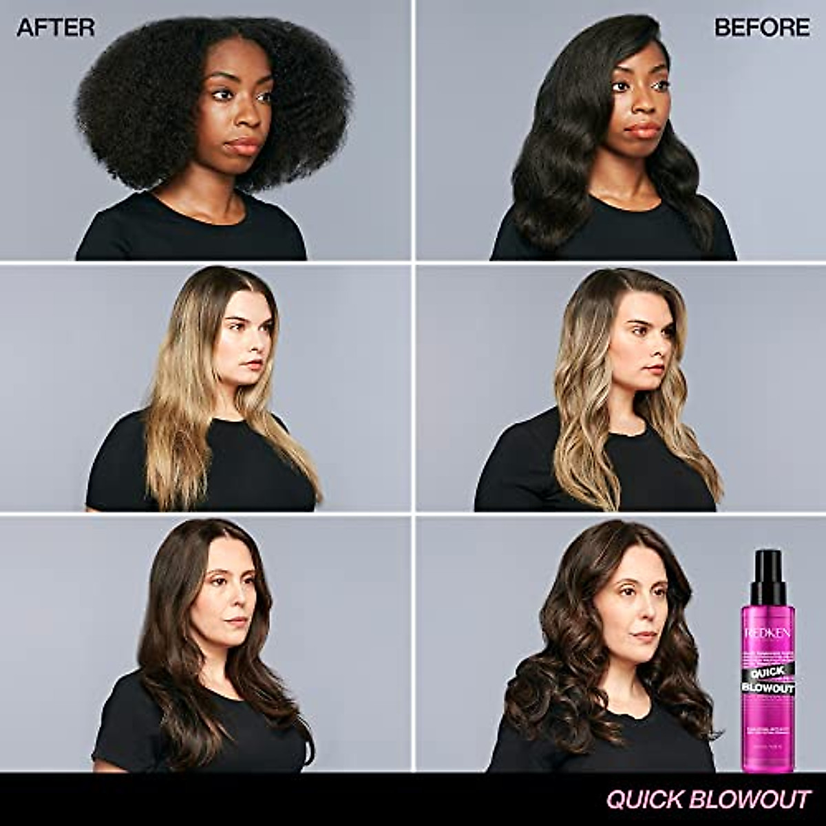 Redken Quick Blowout Heat Protection Spray | Blow Dry Primer Reduces Styling Time | Smooths & Adds Shine | Lightweight Blowdry Spray and Heat Protectant | For All Hair Types | 4.2 fl. oz.