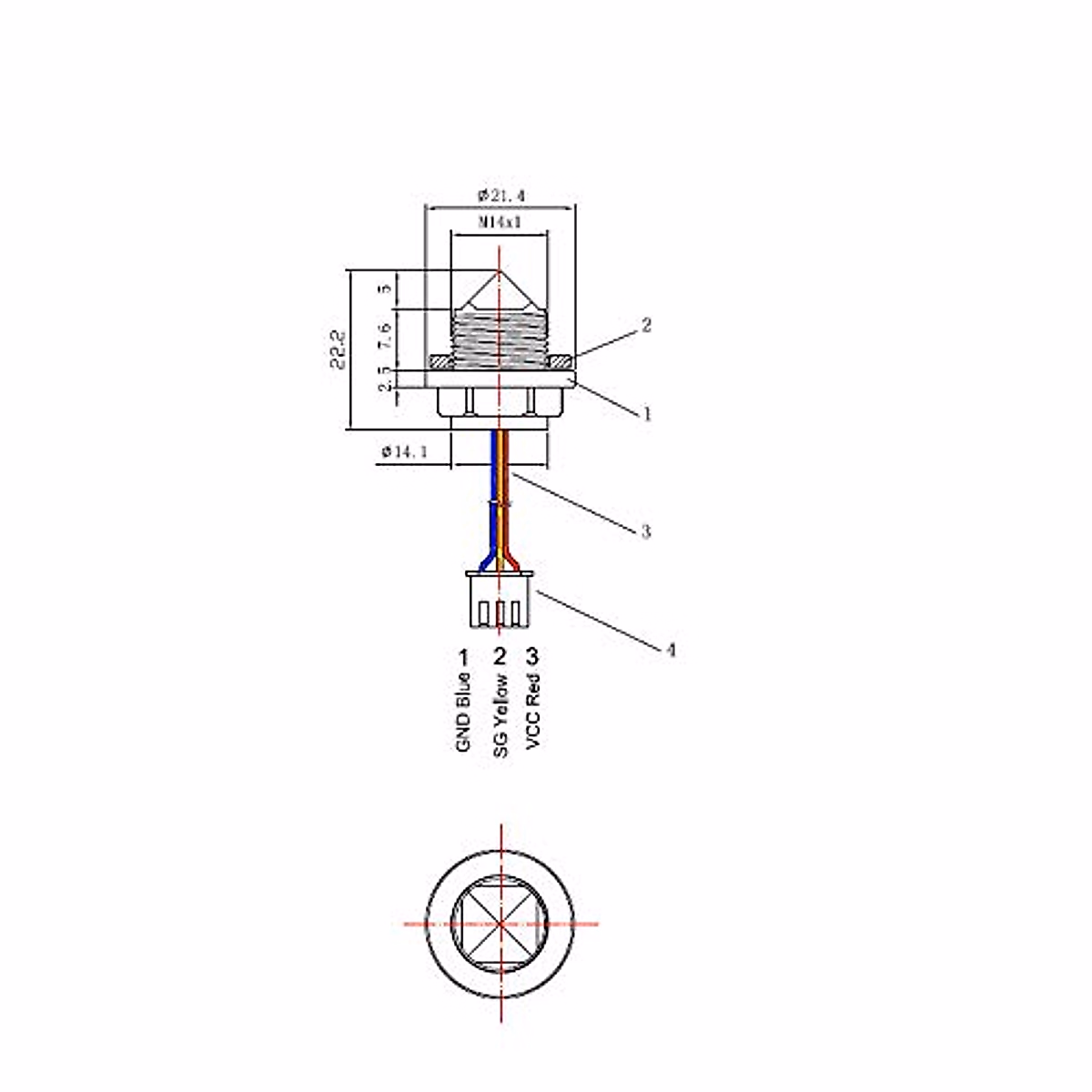 Food Grade Optical Infrared Water Liquid Level Sensor 500mm Cable High Sensibility, Working with Liquid Level Controller(Pack of 3)