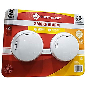 First Alert 10 Year Photoelectric Smoke Alarm 2 Pack,