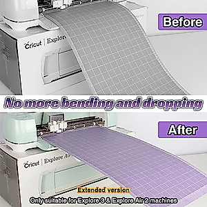 Longer Extension Tray Compatible with Cricut Explore 3 and Explore Air 2, 16'' Extended Version Tray Extender Accessories and Supplies for 12x24 or 12x12 Cutting Mat Support (Only for Explore Series)
