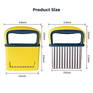 2 PCS soap cutter- Stainless Steel Wavy & Straight Soap Mold Loaf Cake Cutter, Potato Vegetable Cake Cutter Cutting Tools set