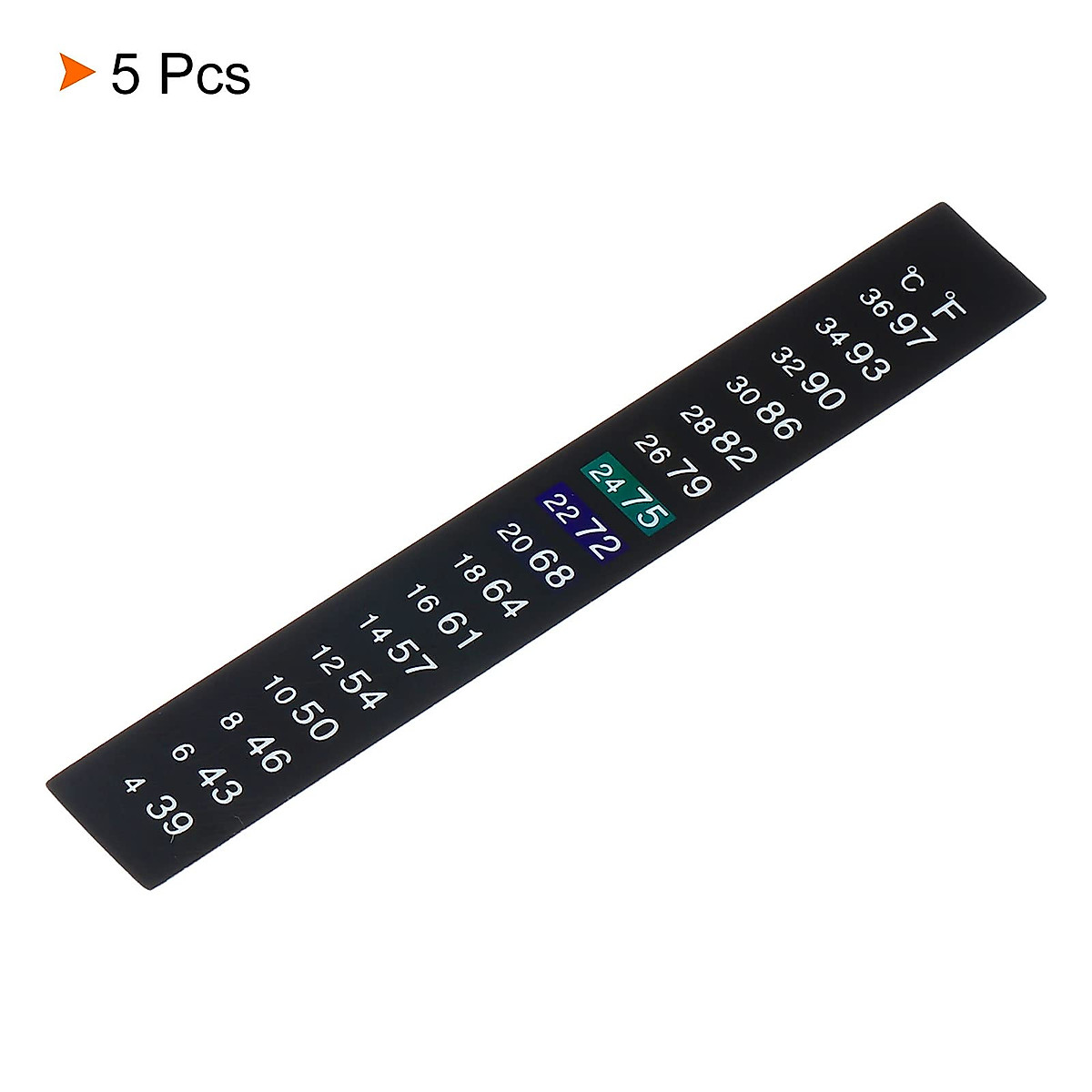 PATIKIL Aquarium Thermometer Sticker, 5Pcs Fish Tank Thermometer Stick On Betta Fish Tank Digital Water Temperature Strips Adhesive for Terrarium Tank Brewing Wine, 4-36℃