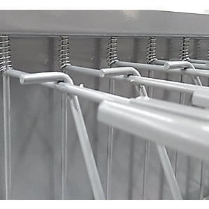 FixtureDisplays® Silver Pivot Wall Rack with Hangers for Blueprints, Plans, Drawing 16743-NF