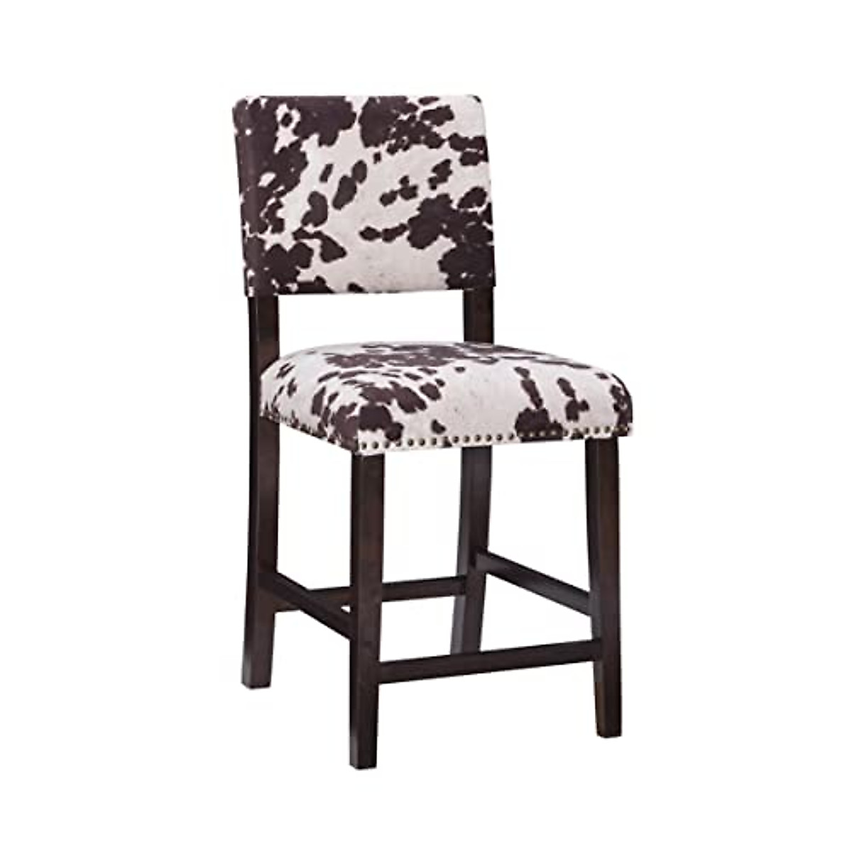Linon Udder Madness Corey Counter Stool, 19"W x 22.25"D x 38.75"H, Manhattan Stain