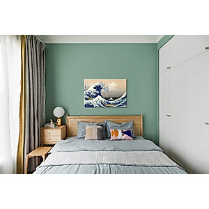 Great Wave Off Kanagawa Japanese Wall Art poster paintings for wall decorations Katsushika Hokusai Print Ocean Wave Poster Paintings Home Office Decoration 36x24Inch