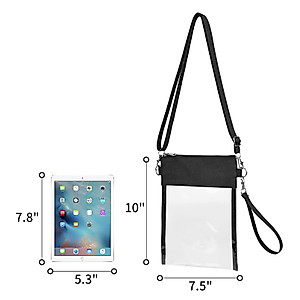 Clear Small Backpack Stadium Approved + Clear Purse Crossbody Bag, Waterproof Clear Bag for Women