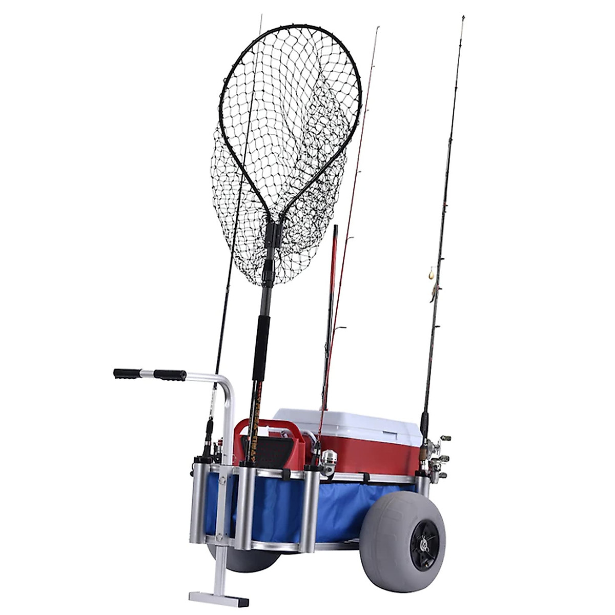 Juggernaut Carts - AFCART-BLUE "Blue Fish and Marine Cart, 27"" Height, 40"" Width, 30"" Length,"