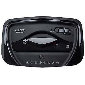 Aurora AU1220XA 12 Sheet Crosscut Paper and Credit Card Shredder with 5.2 gal Wastebasket
