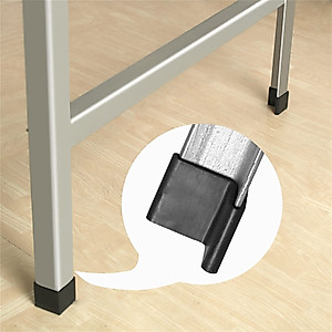 uxcell Rubber L Shaped Angle Iron Leg Foot Cover Cap 40mm x 40mm 5pcs Black