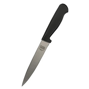 The Kosher Cook Black Kitchen Knife – 6” Steak and Vegetable Knife - Razor Sharp Pointed Tip, Straight Edge - Color Coded Kitchen Tools