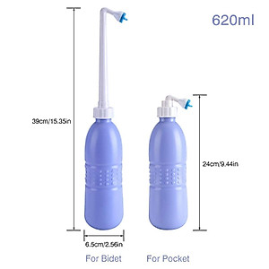 620ml Portable Bidet Handheld Sprayer Bidet Spray Water Wash Toilet Bidet Shower for Toilet Bathroom Home Travel