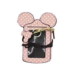 Cute Travel PU Leather Student ID Card Holder Animal Shape Neck Bag Wave Dot Wallet Coin Purse for Women Teens Girls