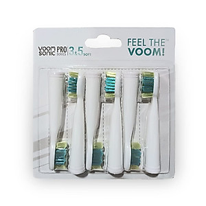 Voom Sonic – Pro 3/Pro 5 Replacement Heads | Pack of 6 Replacement Brushes | Advanced Bristle Technology| Soft DuPont Nylon Bristles | Oral Care