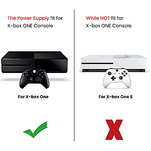 YCCSKY Power Supply Brick for Xbox One [ 2023 Latest Upgrade Version] Power Supply Brick Cord for Xbox Low Noise 100V-240V AC Adapter Power Supply Charger Replacement for Xbox One