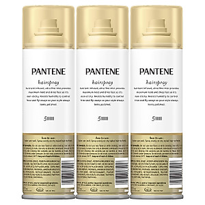 Pantene, Hairspray, Maximum Hold, Pro-V Level 5, Texture and Finish, 11 fl oz, Triple Pack