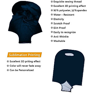 Travelling Luggage Cover Washable Suitcase Protector Anti-scratch Suitcase cover Colorful Luggage suitcase protective cover Fits 18-30 Inch (S (18"-22" Cover), 02)