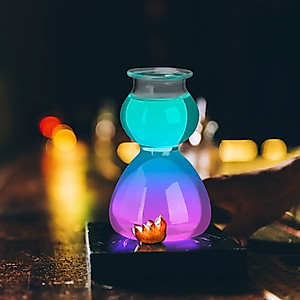 MANMAOHE 4oz Absinthe Glasses set of 2 Double Bubble Layered Shot Glasses Creative Cocktail Glasses Whiskey Glasses Small Clear Glass Wine Glasses for Party Home Bar Decor