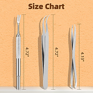 Rypet Tick Remover Tool Set - Stainless Steel Tick Remover Kit for Cats Dogs and Humans(Pack of 3)