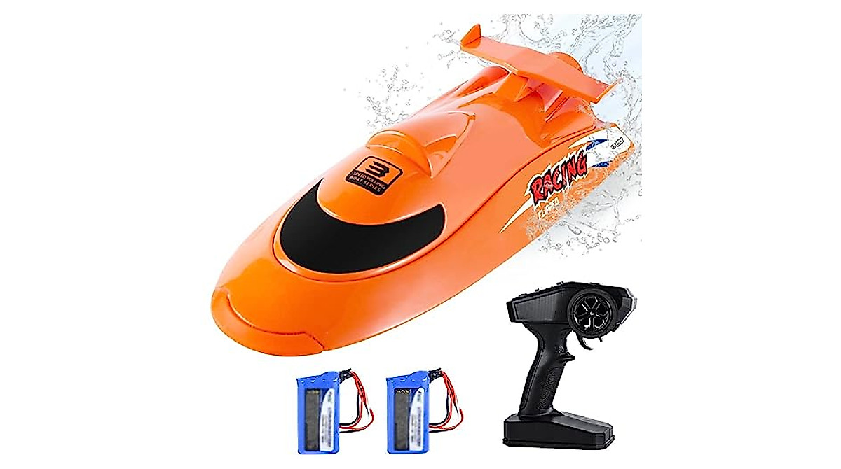 UJIKHSD RC Boat with 180° One-Button Rollover, 30KM/H, Self Righting ...