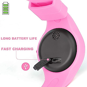 UpPro Potty Training Watch with Countdown Timer, Rechargeable and Water Resistant Toddler Watch, Musical Potty Trainer Alarm for Toilet Training, Compatible with Potty Watch（Pink）