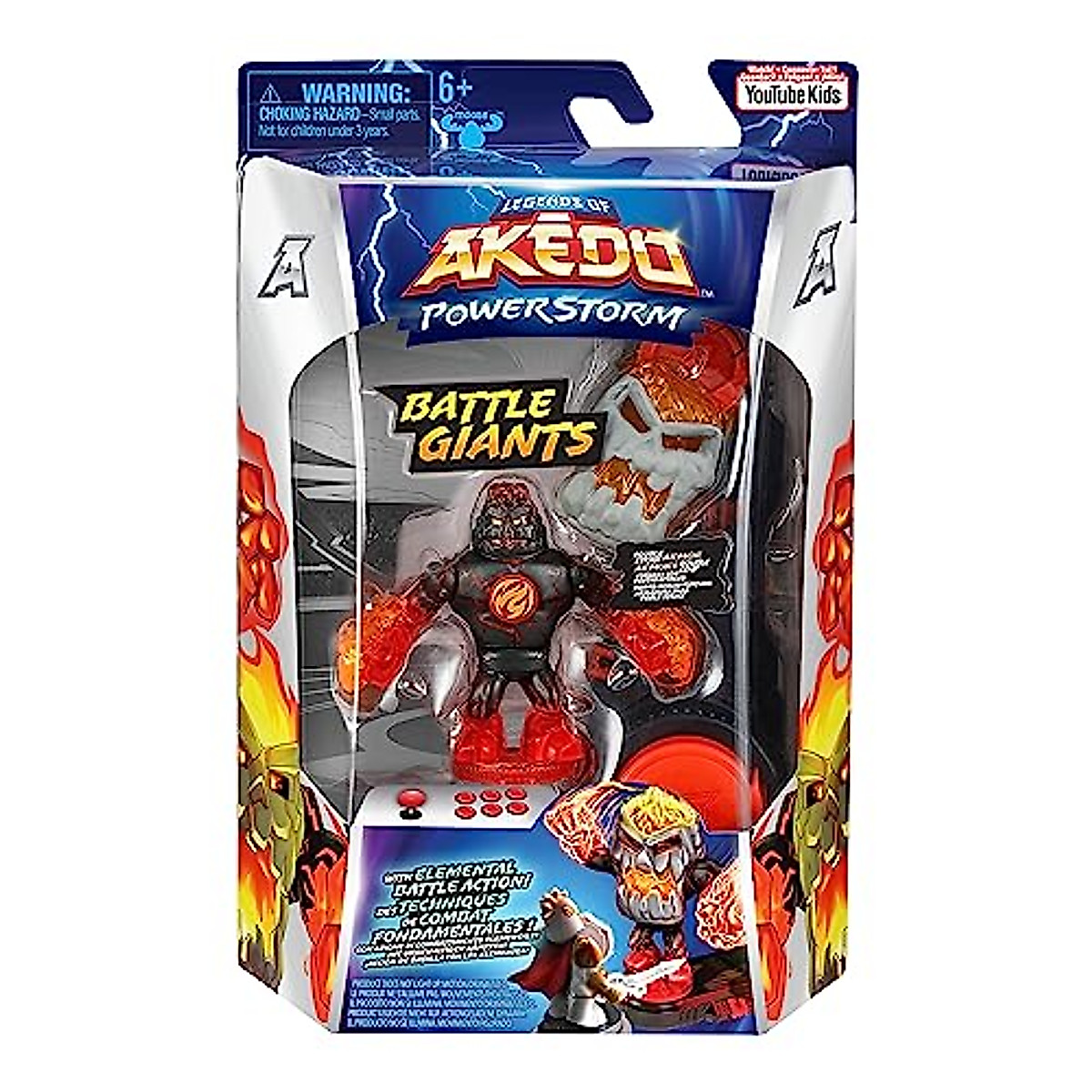 Akedo Legends of Powerstorm | Battle Giant Volcrag | Mini Battling Action Figure with Double Strike Armor | Ready, Fight, Split Strike.