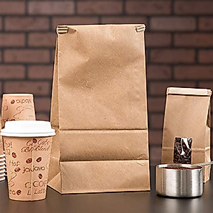 Resealable Kraft Tin Tie Poly-lined Bags Coffee Bags Reclosable Tin Tie Bags without window - 2 Lb - 25 Pack