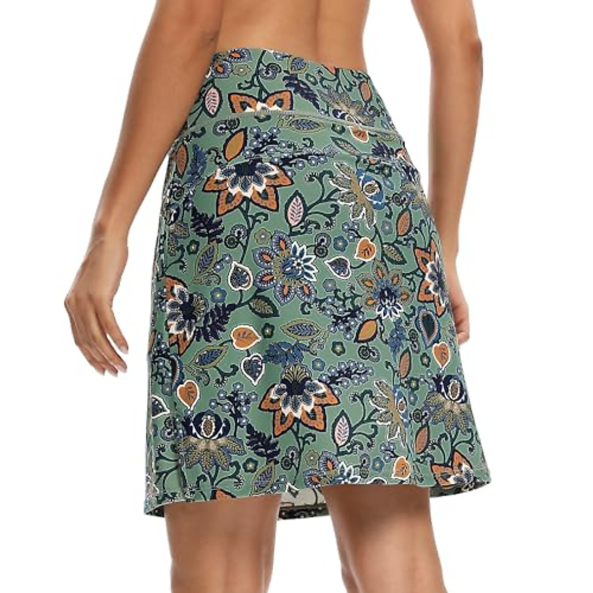 M MOTEEPI Skorts for Woman Golf Skirt Casual Knee Length Skirts with Pockets Workout Athletic Gypsophila L