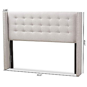 Baxton Studio Gabriela Winged Headboard, King