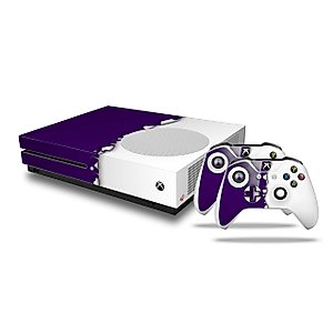 WraptorSkinz Decal Vinyl Skin Wrap Compatible with Xbox One S Console and Controllers - Ripped Colors Purple White