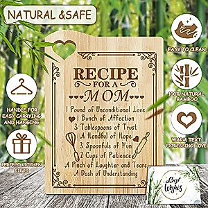 Mom Gifts, Mom Mothers Day Gifts, Gift for Mom from Daughters/Son, Mom Kitchen Gifts Cutting Board - Birthday Presents for Mom from Daughter - Mother Cooking Board with Utensil