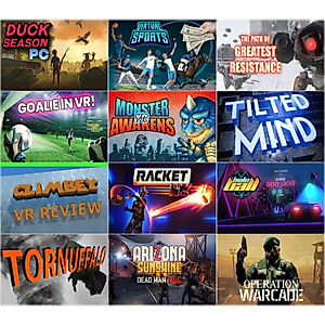 AMVR 5-Pcs Full Body Straps for HTC Vive VR Tracker/Tracker(3.0) - Adjustable Waist Belts, Wrist Band Accessories (Tracker Sold Separately)