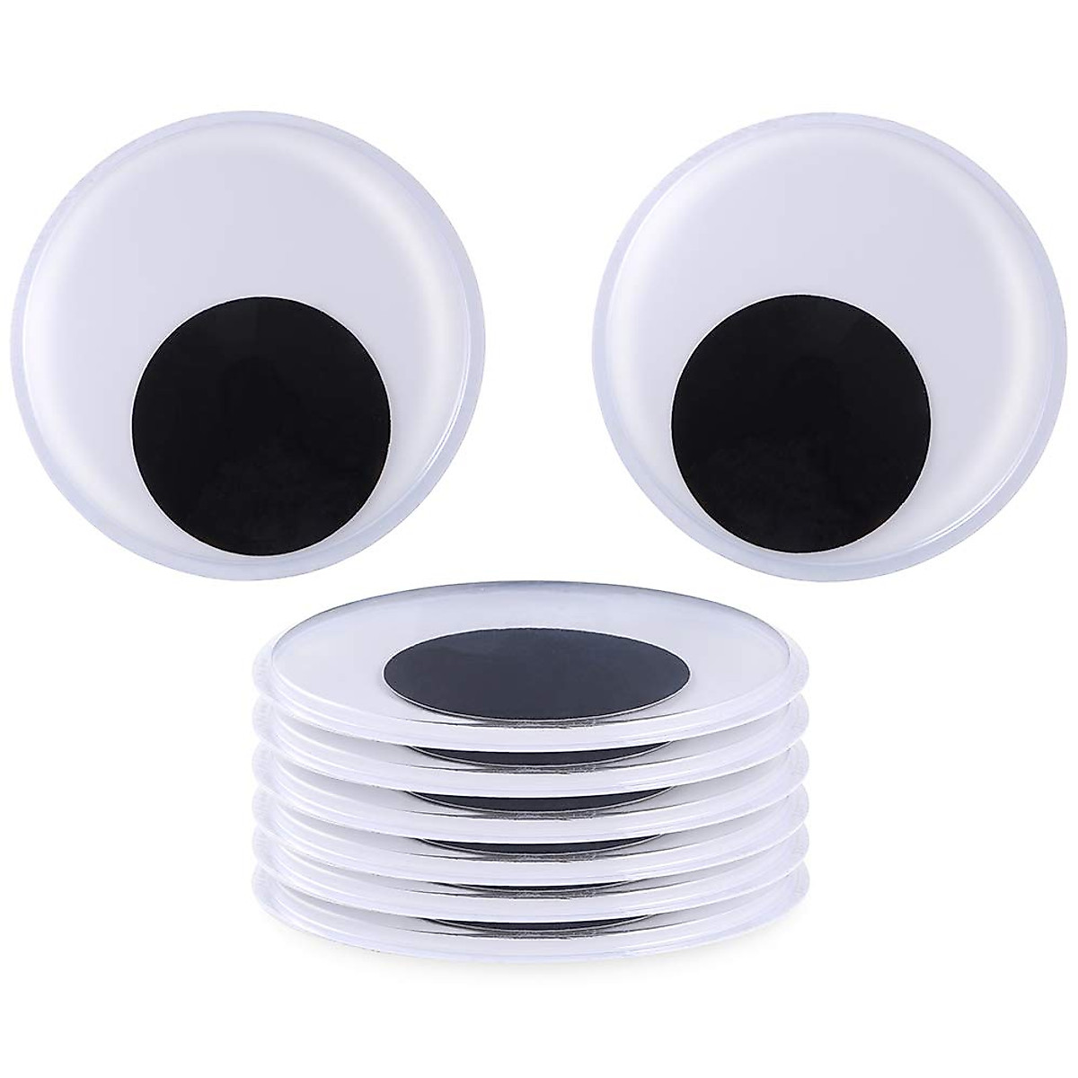 Sntieecr 8 Pack 5.1 Inch(13 cm) Large Giant Wiggle Eyes with Self Adhesive for DIY Crafts and Decorations