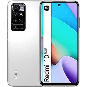 Xiaomi Redmi 10 2022 NFC 4G LTE (128GB + 4GB) LTE GSM Global Unlocked 6.5" 50MP Quad Camera (Not Verizon Sprint Boost Tmobile At&T Cricket) + (w/Fast Car 16W Charger Bundle) (Pebble White)