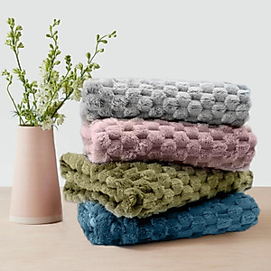 XKY Fleece Throw Blankets, Super Soft Flannel Cozy Blankets for Adults, Home Fleece Throw Blanket for Couch or Bed, Throw Size Warm Plush Blankets for All Season (70"×80", Blue)