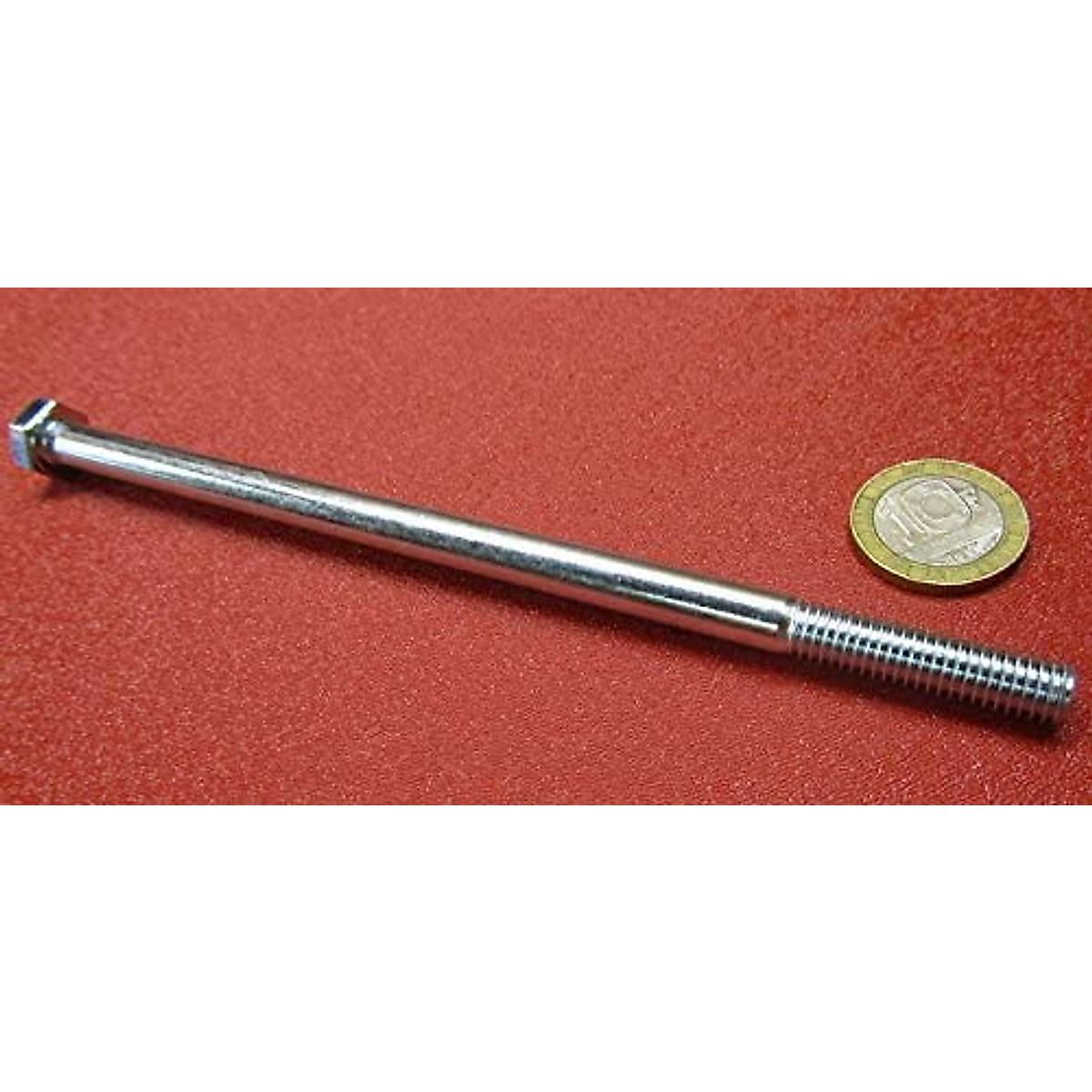 8.8 Zinc Steel Bolts PT M8 x 1.25 mm x 160 mm Long 10 pcs